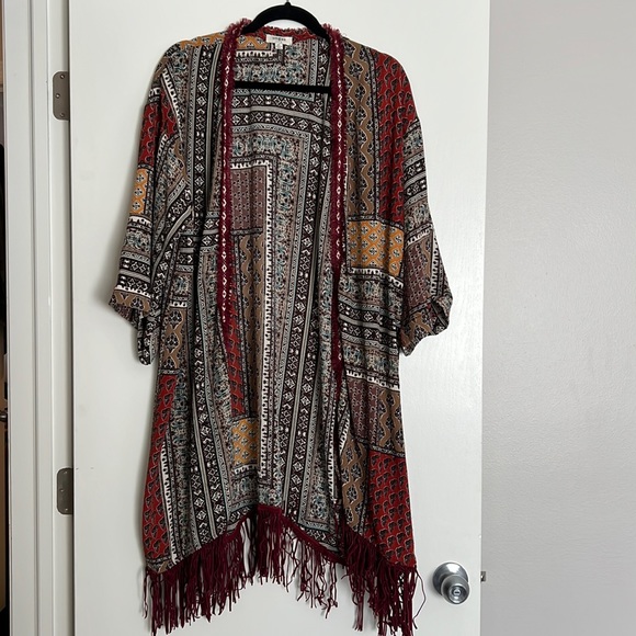 Sweaters | Umgee Multi Colored Cardigan Boho | Poshmark